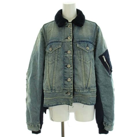 Sacai サカイ デニムジャケット Ma 1 切替 Gジャンデニムジャケット