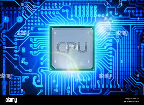 Computer Processor On Circuit Board Background Computers Technology Stock Photo Alamy