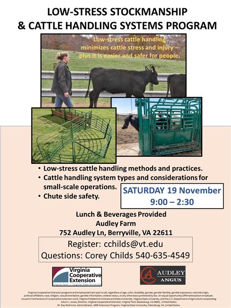 Virginia Cooperative Extension Low Stress Cattle Handling