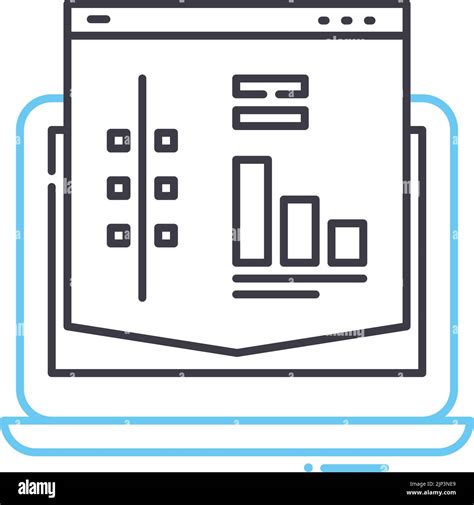 Admin Panel Line Icon Outline Symbol Vector Illustration Concept Sign Stock Vector Image