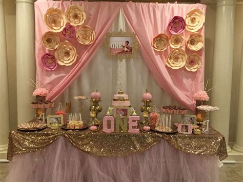 Pink And Gold Birthday Party Ideas Photo 9 Of 11