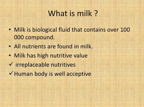 Ppt Milk Characteristics Powerpoint Presentation Free Download Id2436578