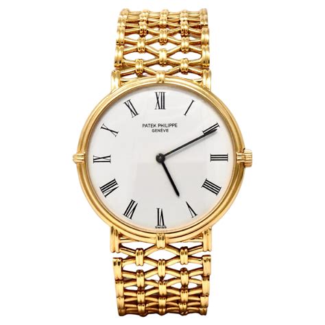 Patek Philippe Very Rare Gold Skeleton Dial 3878j Automatic Watch At