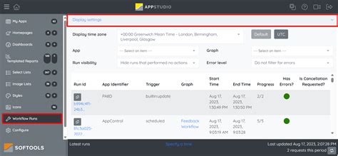 Workflow Run Softools