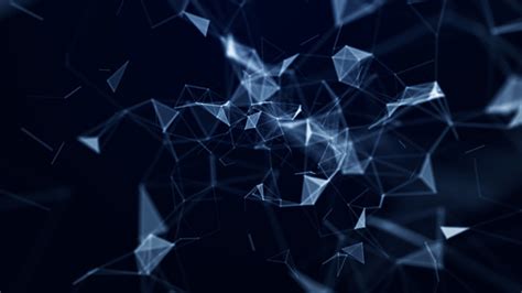 점과 선및 삼각형을 연결하는 추상어구입니다 파란색 배경입니다 플렉서스 효과 0명에 대한 스톡 사진 및 기타 이미지 0명 3차원 형태 4k해상도 Istock