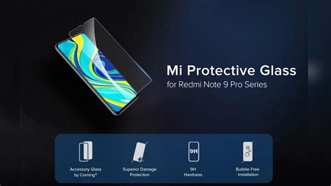Redmi Note 9 Pro Redmi Note 9 Pro Max Mi Protective Glass Accessory Launched In India