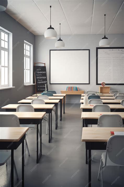 Premium Ai Image Photo Of Empty Classroom Background