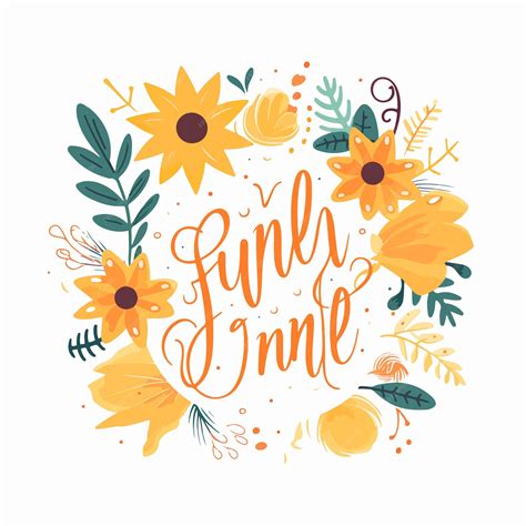 Creative Handwritten Sun And Fun Slogan In Cursive Calligraphy