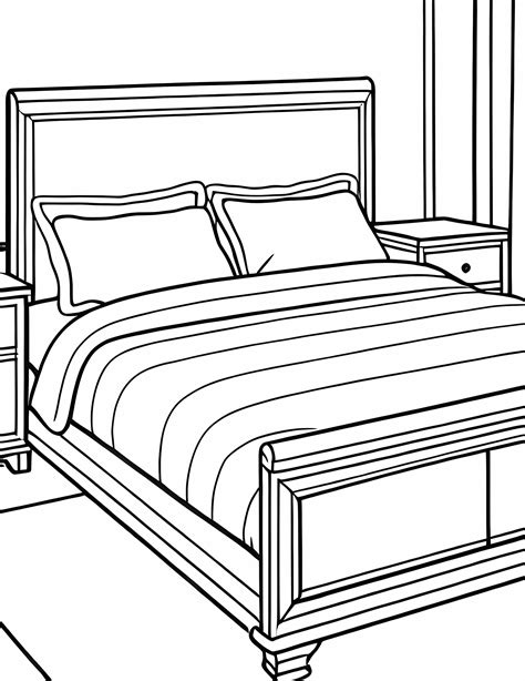 Раскраска Кровать 26 распечатать Happybrushes