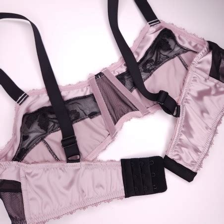 Flirty Pink Satin And Lace Elegant Handmade Mens Bra