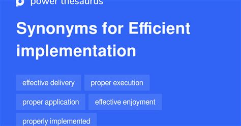 Efficient Implementation Synonyms 215 Words And Phrases For Efficient