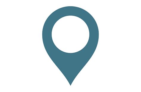 얇은 아웃 라인 핀 위치 Gps 아이콘입니다 기하학적 마커 평면 모양 요소입니다 추상 Eps 10 포인트 그림입니다 개념 벡터 기호입니다 0명에 대한 스톡 벡터 아트 및