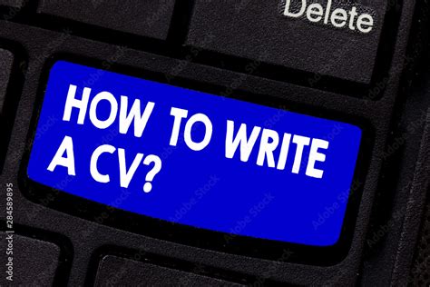 Handwriting Text Writing How To Write A Cv Concept Meaning Recommendations To Make A Good