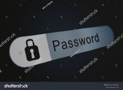 Creative Password Bar On Dark Background Stock Illustration 2072809637