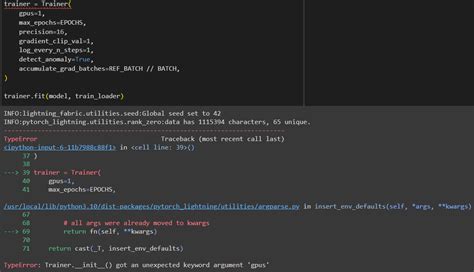 Typeerror Trainerinit Got An Unexpected Keyword Argument Gpus · Issue 818