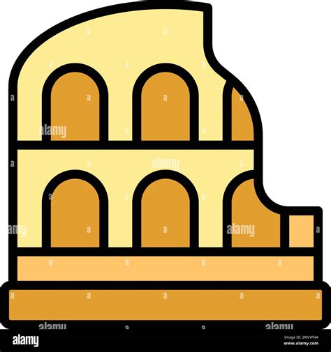 Amphitheater Architecture Icon Outline Vector Ancient Work Hall