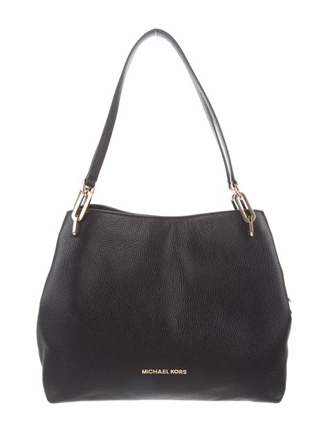 Michael Michael Kors Leather Shoulder Bag Black Shoulder Bags