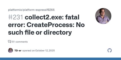 Collect2exe Fatal Error Createprocess No Such File Or Directory · Issue 231 · Platformio