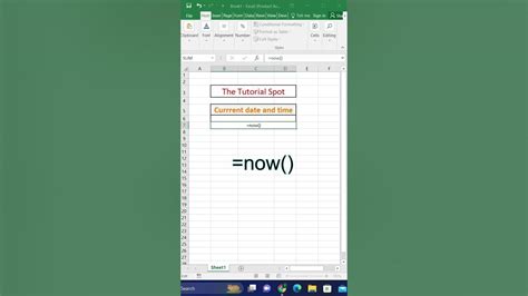 How To Insert Date And Time In Ms Excel Ytshorts Msexcel Youtube
