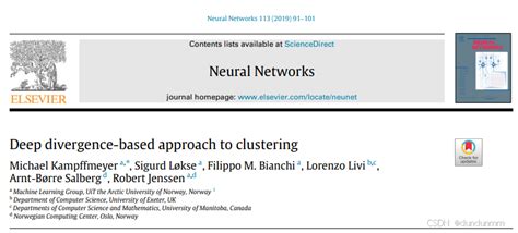 论文阅读：deep Divergence Based Approach To Clustering Csdn博客
