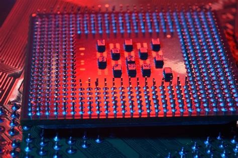 Premium Photo Computer Cpu Processor Chip On Circuit Board