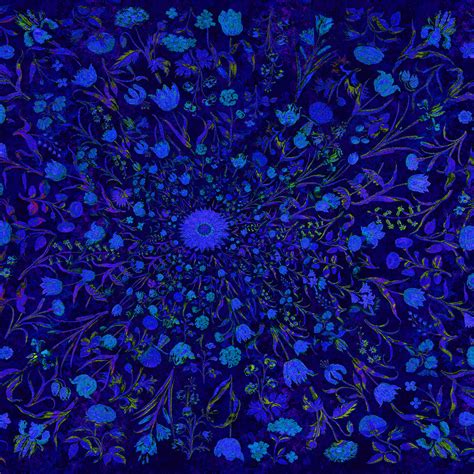 Blue Medieval Flowers Behance