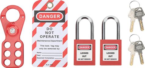 Lockout Tagout Kit With High Performance Chrome Plated Reusable Safety Hasp Padlock Loto Tag