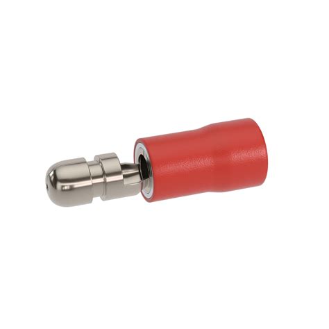 Наконечник разъем цилиндрический вилка 9x4 изолированный фланец для кабеля сечением до 1 5кв