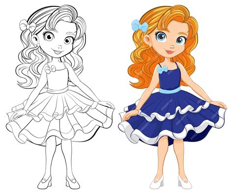 Free Vector Beautiful Woman Cartoon Character In Fancy Cocktail Party