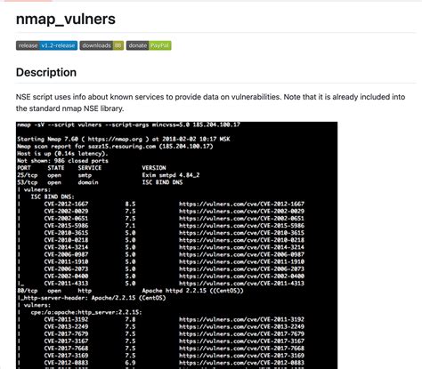 Nmap Script Engine Nmapvulners Davethemaker