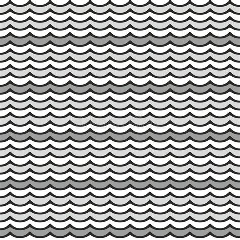 Seamless Pattern With Abstract Waves Lines Background Vector Illustration Stock Vector