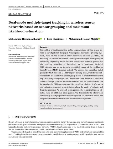 Dual Mode Multiple Target Tracking In Wireless Sensor Networks Based On