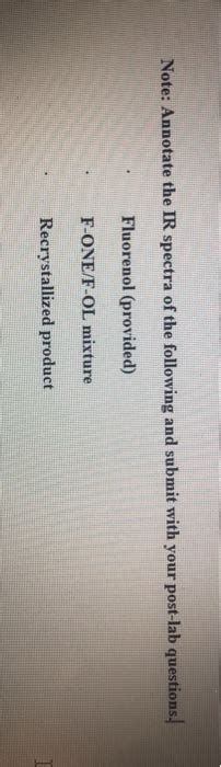 Solved Note Annotate The IR Spectra Of The Following And Chegg Com