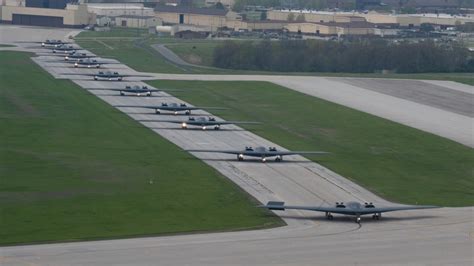 In Photos Epic Mass Fly Off Of 12 B 2 Bombers Fills The Sky