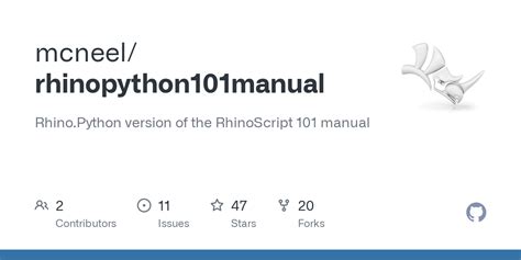 Github Mcneel Rhinopython Manual Rhino Python Version Of The Rhinoscript Manual