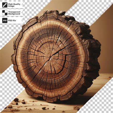 Premium PSD Psd Cross Section Of Tree Stump On Transparent Background