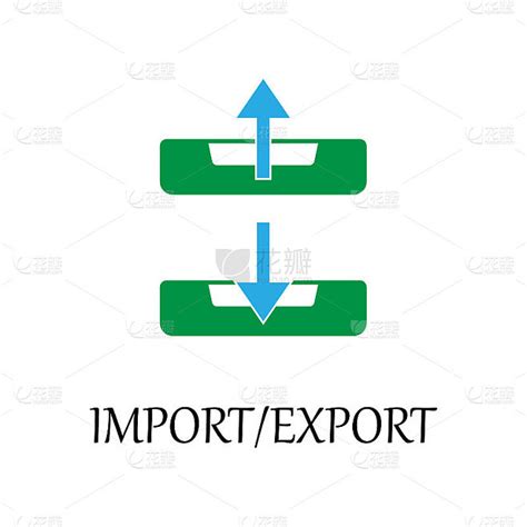 彩色的导入导出图标。移动概念和web应用的web图标元素。详细的彩色导入导出图标可以用于web和移动