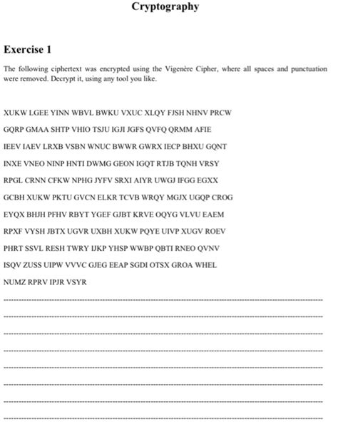 Solved Cryptography Exercise 1 The Following Ciphertext Was