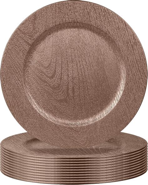 Btanadi Wood Charger Plates Set Of 12 Chargers For Dinner