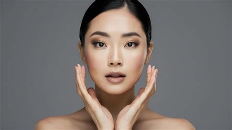 Premium Photo Asian Woman With A Beautiful Face And Perfect Clean Fresh Skin Cute Female Model