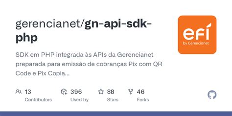 GitHub gerencianet gn api sdk php SDK em PHP integrada a API Gerencianet Esta SDK está