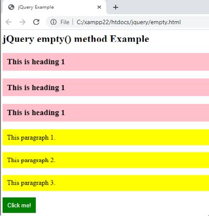 Jquery Empty