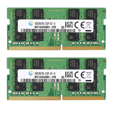Used Samsung 32gb 2x 16gb Ddr4 2133mhz Pc4 17000 Sodimm Memory Ram M471a2k43bb1 Cpb Ubb Threads