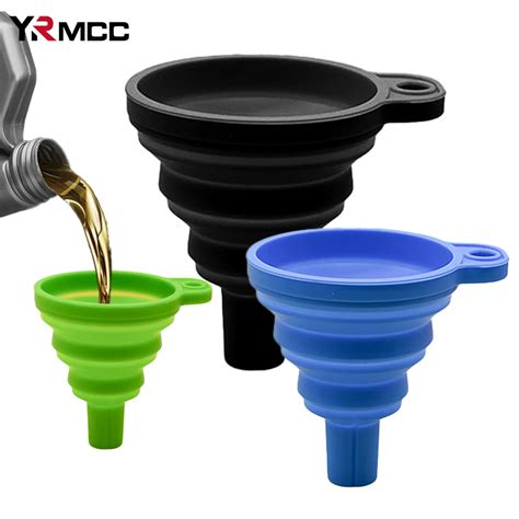 Embudo Plegable Para Motor De Coche Embudo Port Til De Silicona Para