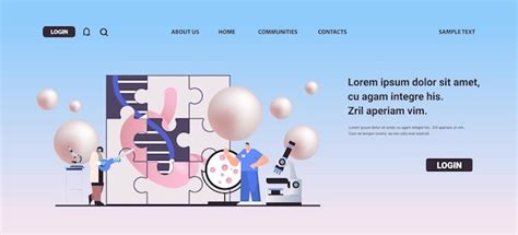 해부학 위 인체 내부 장기 의학 과학 의료 문제 솔루션 개념 수평 벡터 일러스트 레이 션의 퍼즐 조각을 넣어 과학자 프리미엄 벡터