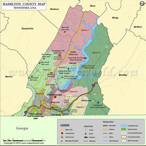 Hamilton County Tennessee Map Mapsofworld