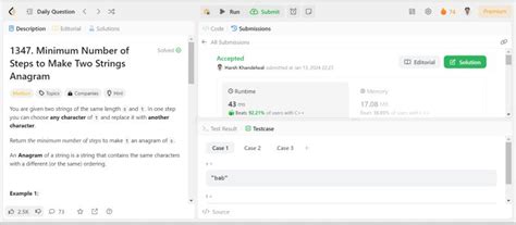 harsh khandelwal on linkedin day74 100daysofcodechallenge dsa algorithms leetcode