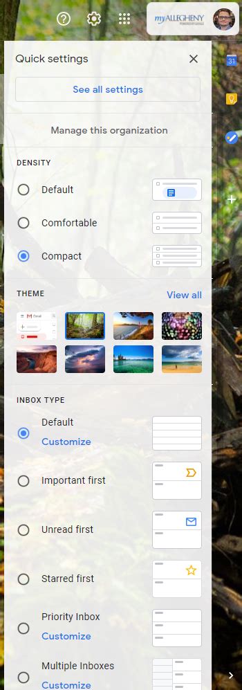 Tech Tip Tuesday New Quick Settings Menu In Gmail Library And Information Technology Services