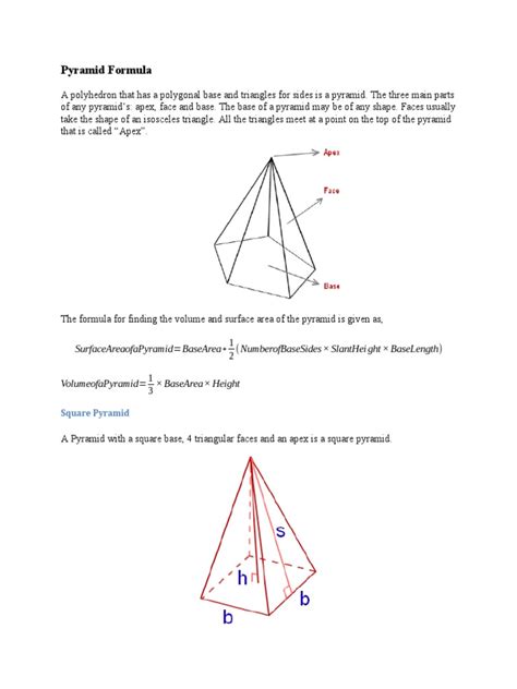 Pyramid Formula Pdf Triangle Euclidean Geometry
