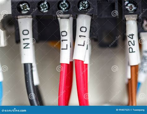 Wiring Control Panel With Wires Stock Image Image Of Industry Electric
